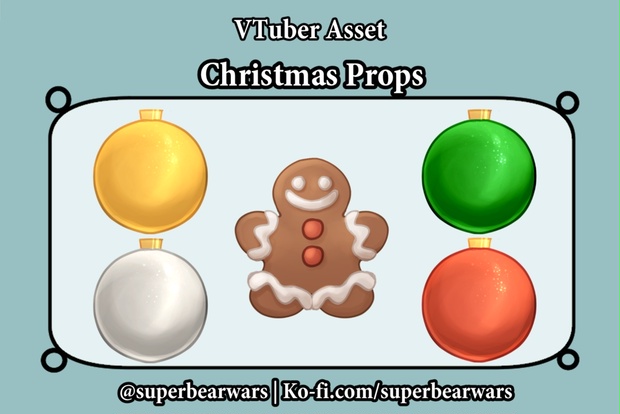 [VTuber Assets] Christmas Props (Free) - superbearwars - BOOTH