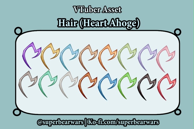 [VTuber Asset] Heart Ahoge (Live2D) - superbearwars - BOOTH