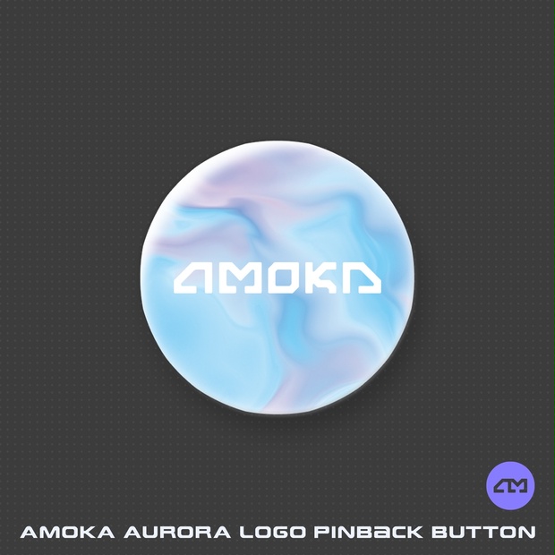 AMOKA オーロラロゴ缶バッジ - AMOKA - BOOTH