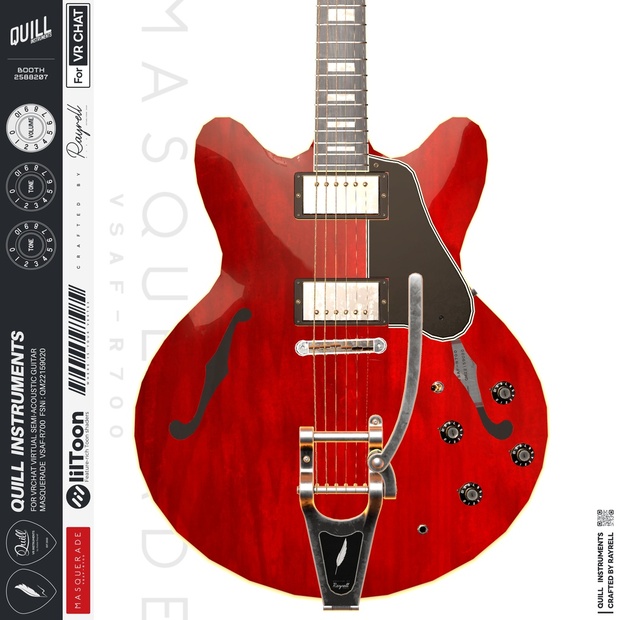 MASQUERADE - VRセミアコースティックギター 【VRChat想定】 - れいれる工房 - BOOTH