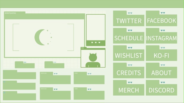 2 Folder Stream Overlay Pack - joostudio - BOOTH