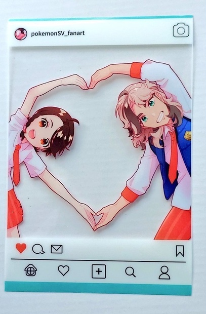 ペパアオSNS風クリアポストカード - あい染め模様 - BOOTH