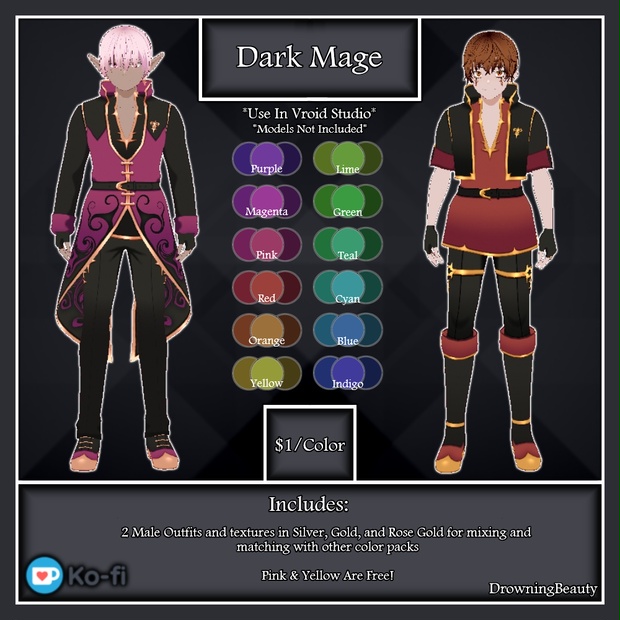 Dark Mage Revamp M - DrowningBeauty Arts - BOOTH