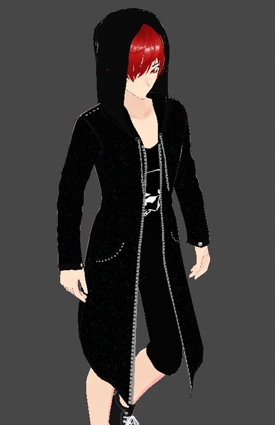 Black punk cardigan (only cardigan) - SquishedFantom - BOOTH