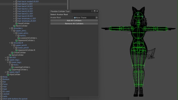 VRC Phys Bone 自動コライダー設定ツール - yukishima - BOOTH