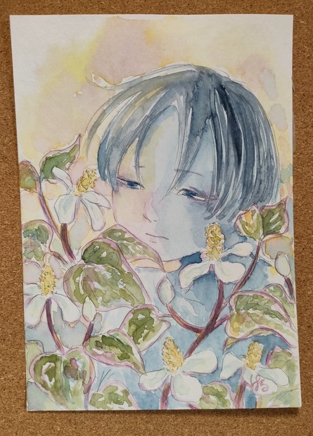 2L判原画『どくだみと少年』 - kusunokiharuna - BOOTH