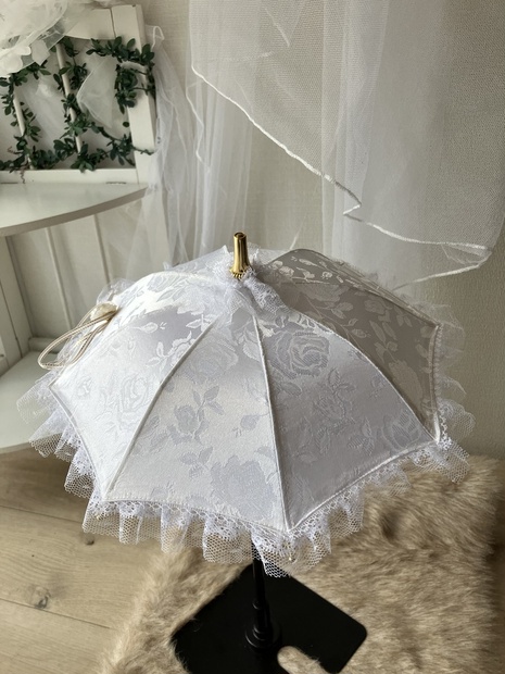 白薔薇のパラソル 全面ジャガード生地仕様 - Dear Doll - BOOTH
