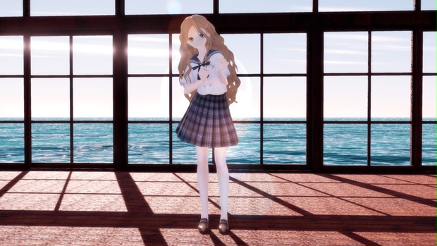 司城 来梦 JK（しじょう らいむ）【MMD Model DL】 - aknx - BOOTH
