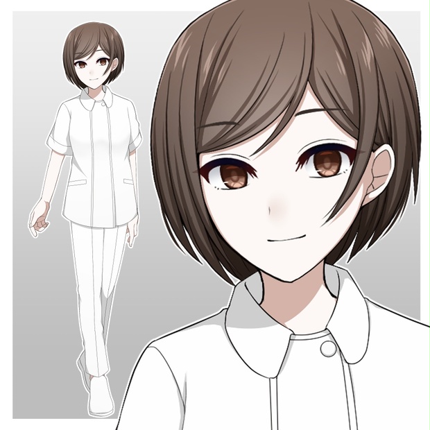 ナースの女性【表情差分10種+シルエット2種】 立ち絵素材販売中【廣瀬ふぶき】 Booth
