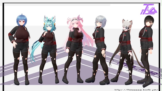 Casual Set [Imeris, Rindo, Selestia, Yugi&Miyo, Kaya, Xena] - TwT# - BOOTH