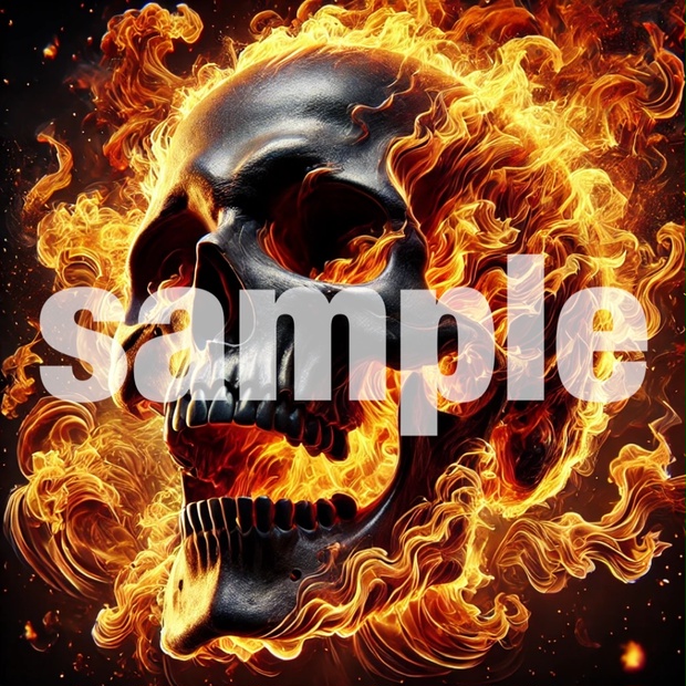 [SNSアイコン]燃えるドクロ - maple1 - BOOTH