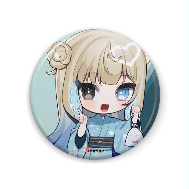 月背セレス V.ertex1周年記念限定缶バッジ 浴衣ver. - V.ertex公式Booth - BOOTH