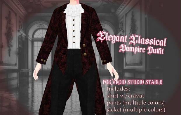 Elegant Classical Vampire Outfit for VRoid Studios - Atelier Mahoulotl ...