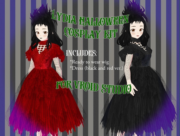 Lydia Halloween Cosplay Kit for VRoid Studio - Atelier Mahoulotl - BOOTH