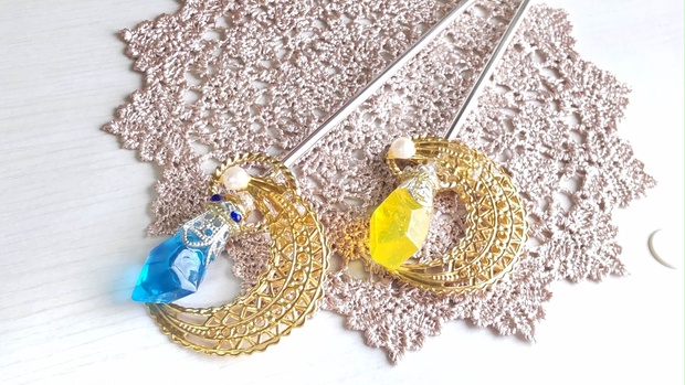 月の力を宿し魔法石の杖(2種類)★1/3ドールサイズ／魔法学に必要なステッキをおひとついかがですか - * 気狂い仕立て屋 * - BOOTH