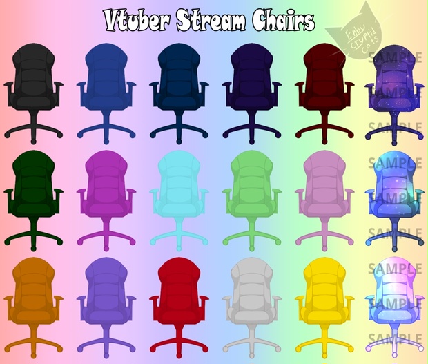 VTuber PNG Chairs ||Single Color and Galaxy Variants ...