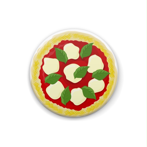 マルゲリータピザの缶バッジ - Atelier B/W - BOOTH
