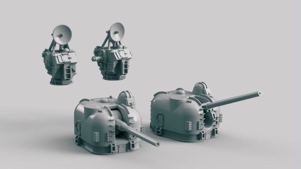 1/700 Mk 42 5inch砲 USセット② - あひる工廠 - BOOTH