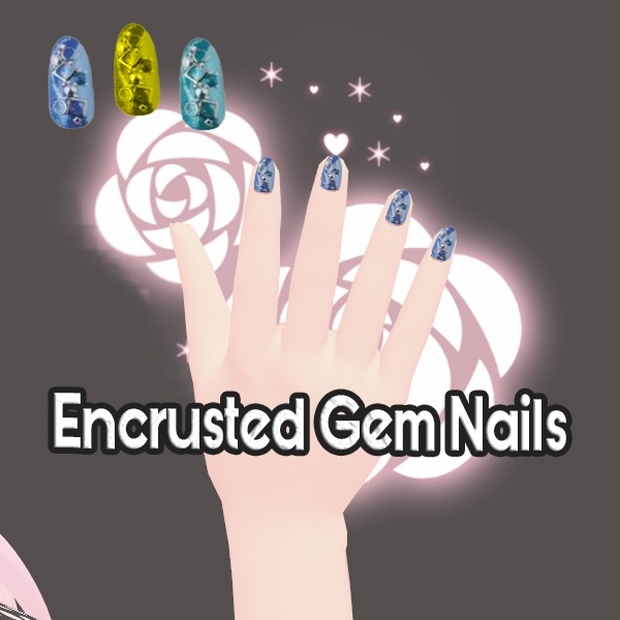 VRoid Nails & Nail Polish - Gem Encrested Nails - Venus Variation ...