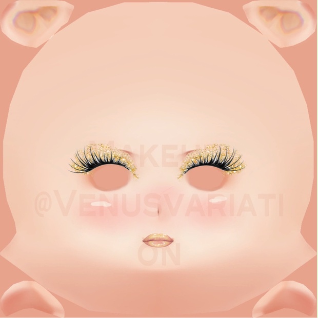 VRoid Makeup - Free Golden Eyeshadow Lashes Kawaii Blush - Venus ...