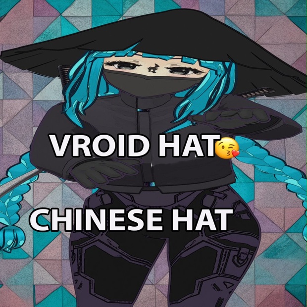VRoid Hat - Chinese Asian Hat - Coolie Conical Rice Hat - Venus ...