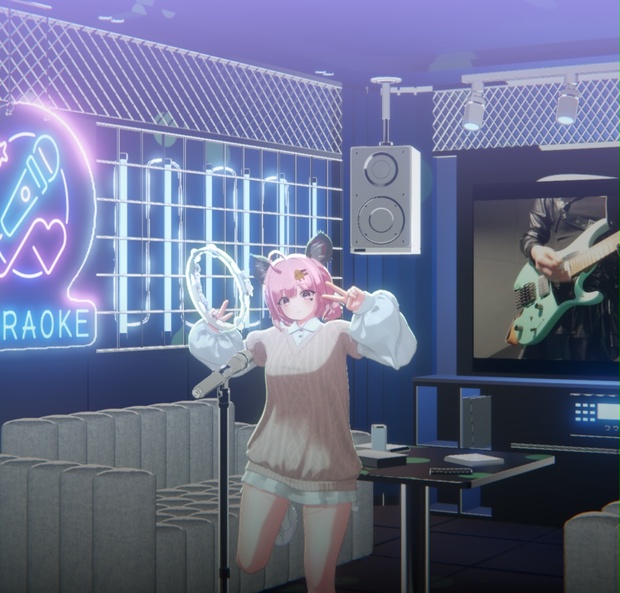 [Warudo PRO/NiloToon Environment] Karaoke Room Background - raming - BOOTH