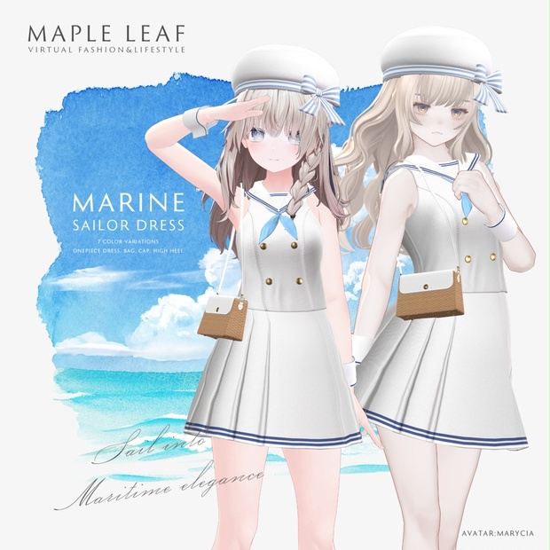 【27アバター対応】Marine Sailor Dress - MAPLE LEAF - BOOTH