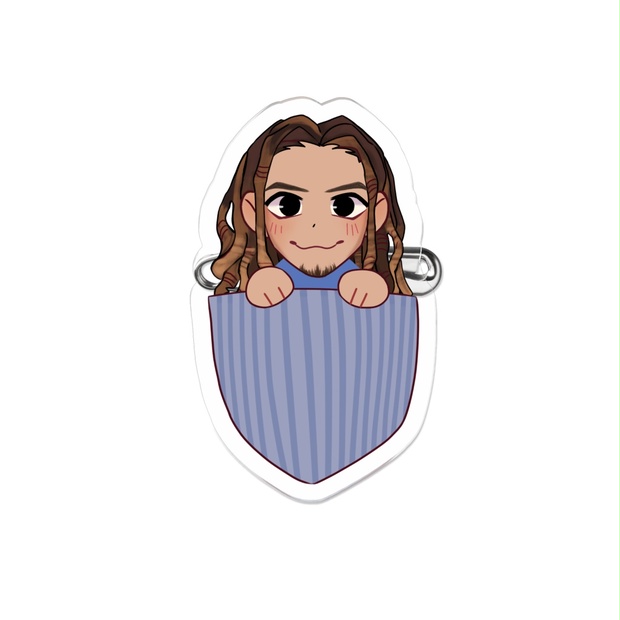 chibi munky on pocket - korn [acrylic badges collection] - hollyy - BOOTH