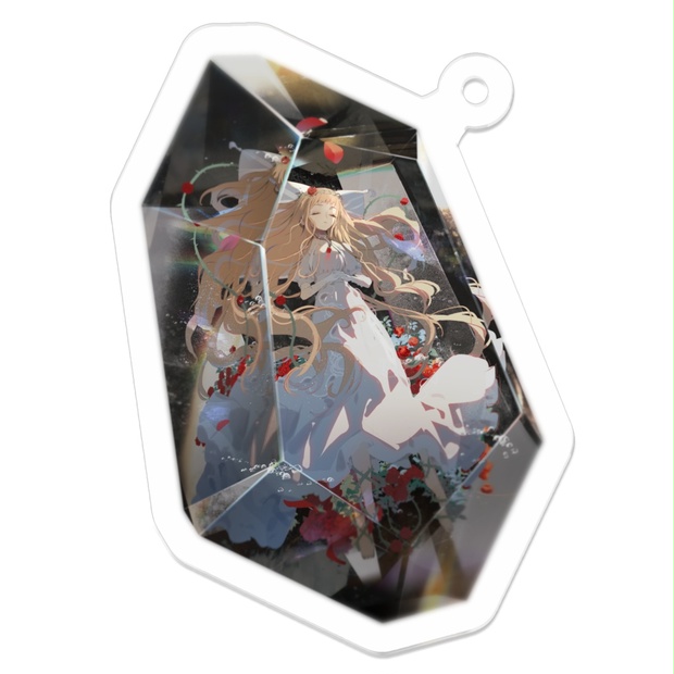 Briar rose in crystalアクリルキーホルダー - Arbuscule - BOOTH