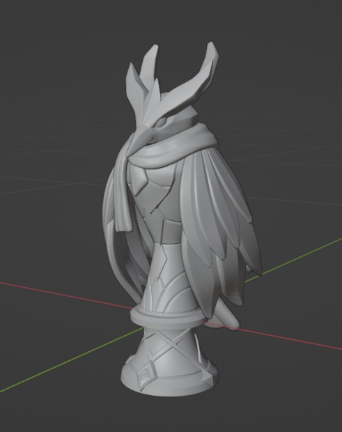 Genshin Night Raven Statue (3d printable stl) - ti000 - BOOTH