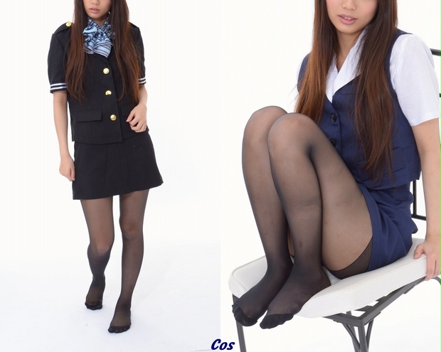 【DL限定】ショートパンツ＆OL＆CA衣装＆黒ストッキング - Cos - BOOTH