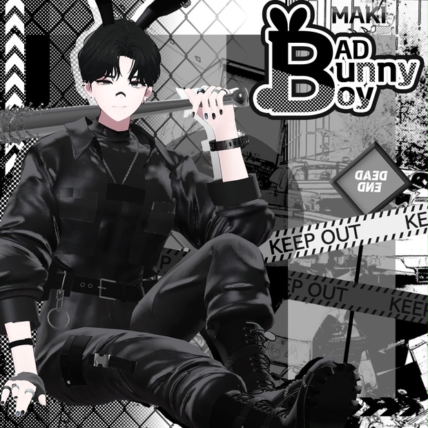 まき(Maki) Bad Bunny Boy / Bad バニーボーイ(VRC) - ki-ne Cave - BOOTH
