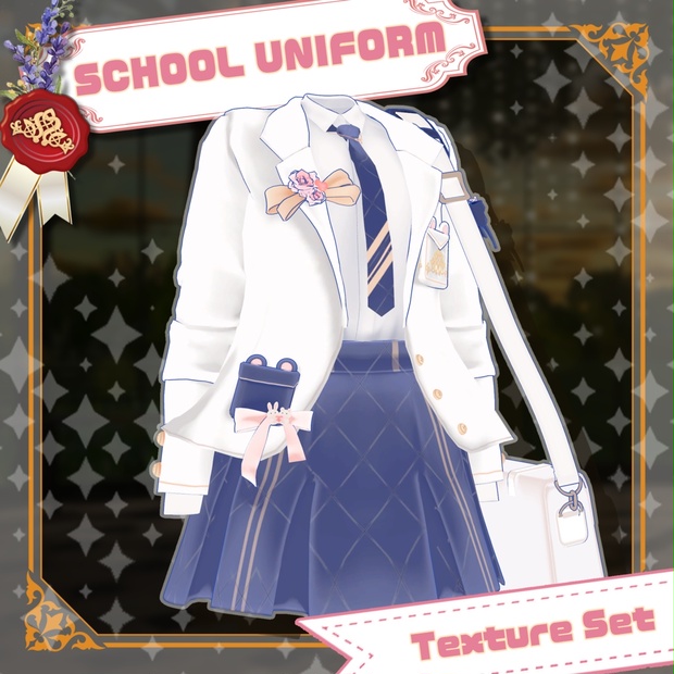 【12 アバター対応】SCHOOL UNIFORM Texture Set【衣装テクスチャセット】 - Royal Syth - BOOTH