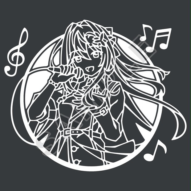 [4色] ステッカー(中) AZKi Ver.G - 幻奏月華園 in BOOTH - BOOTH