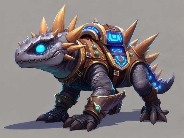 Armored Mecha Lizard - gameready - BOOTH