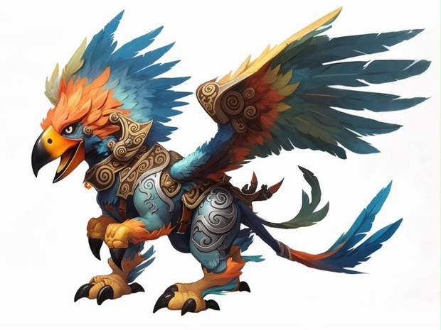 Colorful Gryphon - gameready - BOOTH