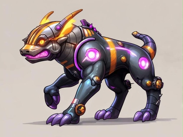 Cyber Mech-Hound - gameready - BOOTH