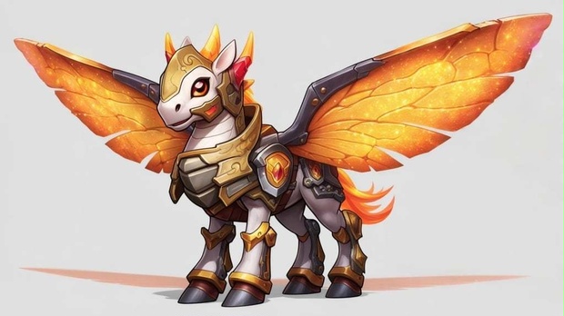 Fiery Winged Guardian - gameready - BOOTH