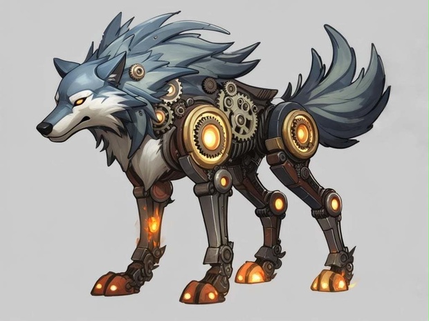 Cyber Wolf Mechanism - gameready - BOOTH