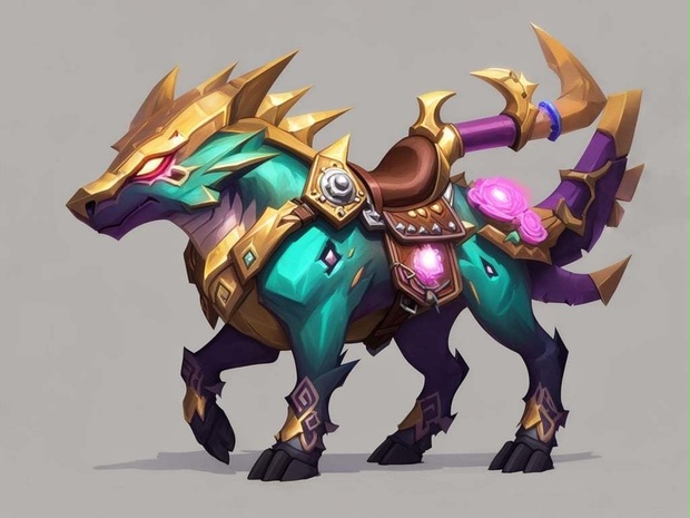 Mystic Armored Beast - gameready - BOOTH