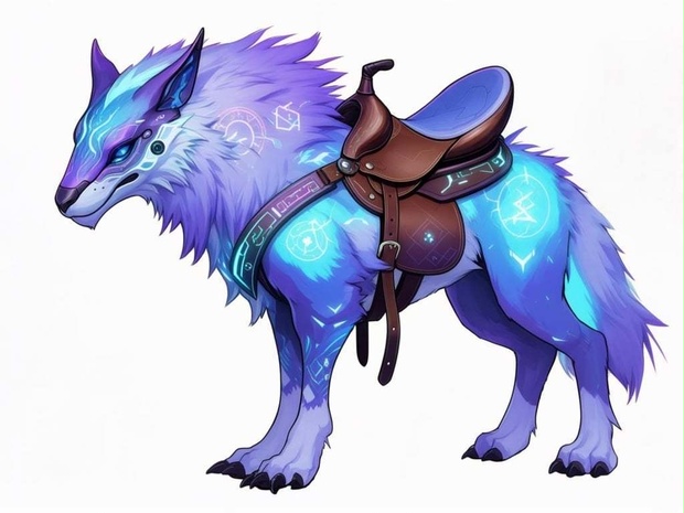 Mystic Wolf Mount - gameready - BOOTH