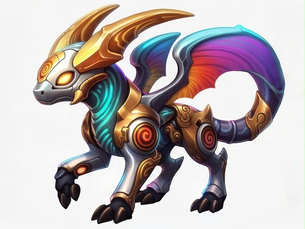 Techno Dragon - gameready - BOOTH