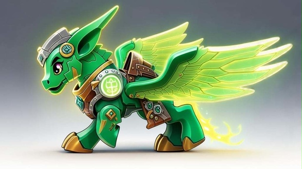 Emerald Guardian Pegasus - gameready - BOOTH