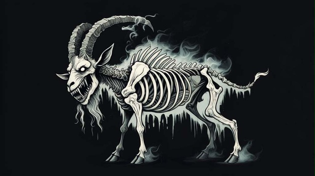 Spectral Skeleton Goat - gameready - BOOTH
