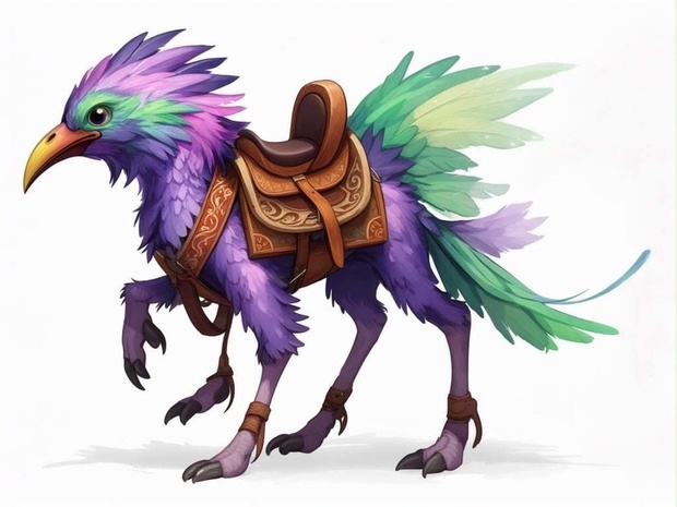 Feathered Fantasy Mount - gameready - BOOTH