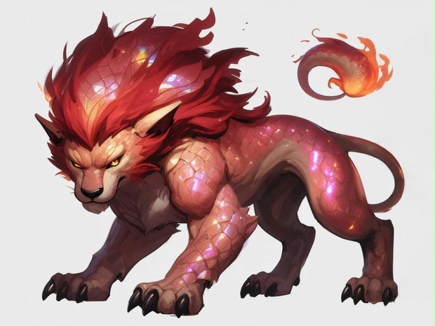 Embermane Beast - gameready - BOOTH