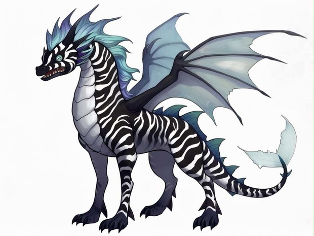 Zebra Dragon - gameready - BOOTH