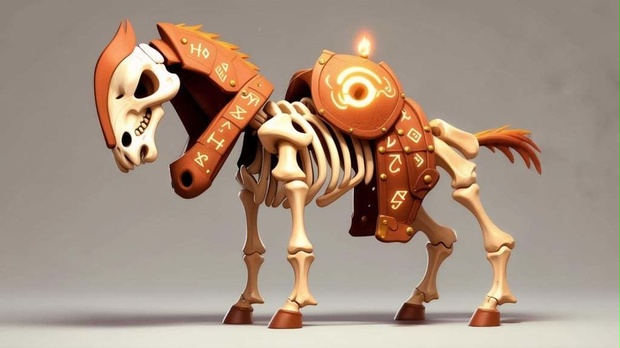 Skeleton Steed - gameready - BOOTH