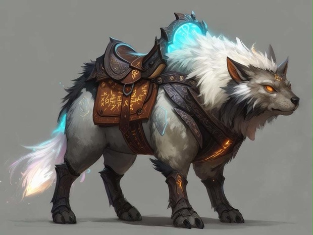 Mystic Armored Wolf - gameready - BOOTH