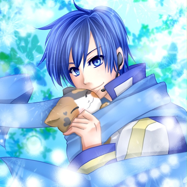 【ボカロ】KAITOと猫 アクリルブロック - RのBOOTH - BOOTH